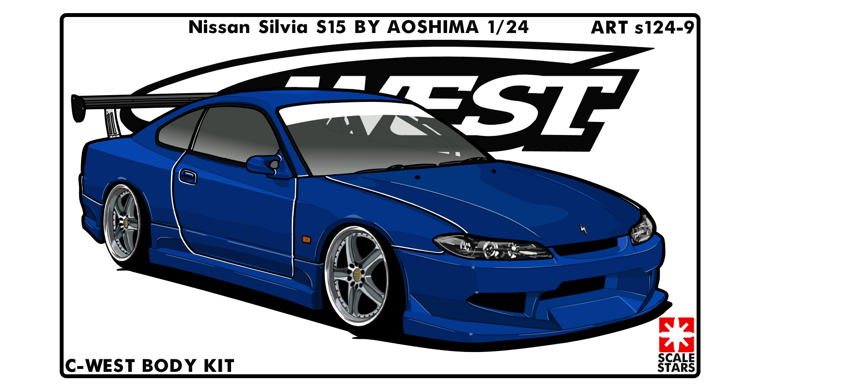 S15 silvia C-WEST style body kit - Scale Stars - ScaleCustoms